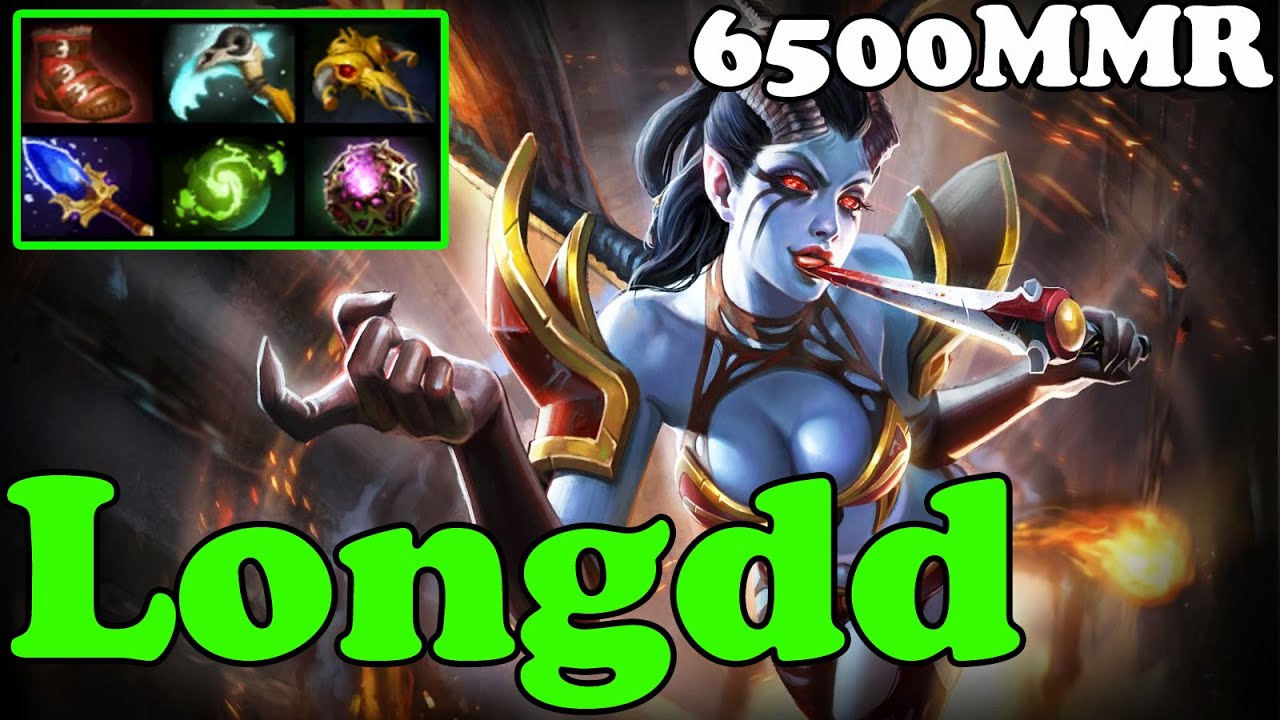 Dota 2 - Longdd 6500 MMR Plays Queen of Pain - Ranked Match Gameplay - YouTube