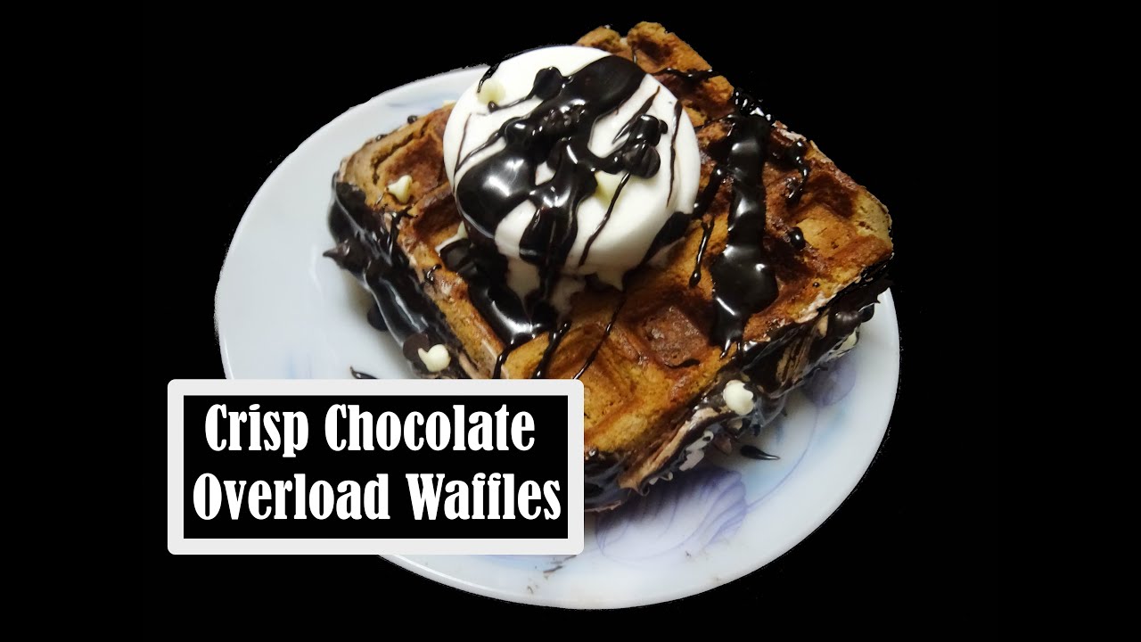 Crisp Chocolate Overload Waffles || No Eggs || चॉकलेट वैफल्स ...