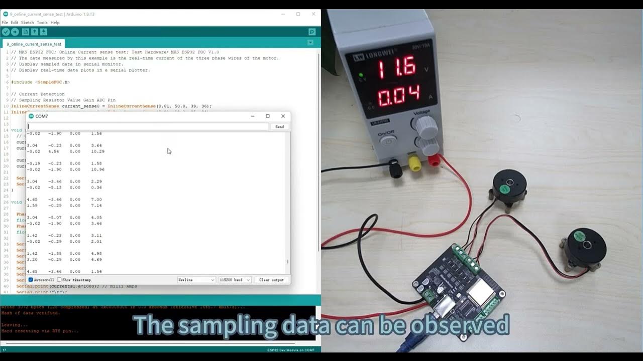 MKS ESP32 SimpleFOC Example 9 Online Current Sense - YouTube