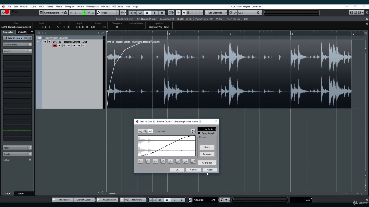 Cubase fade in fade out - YouTube