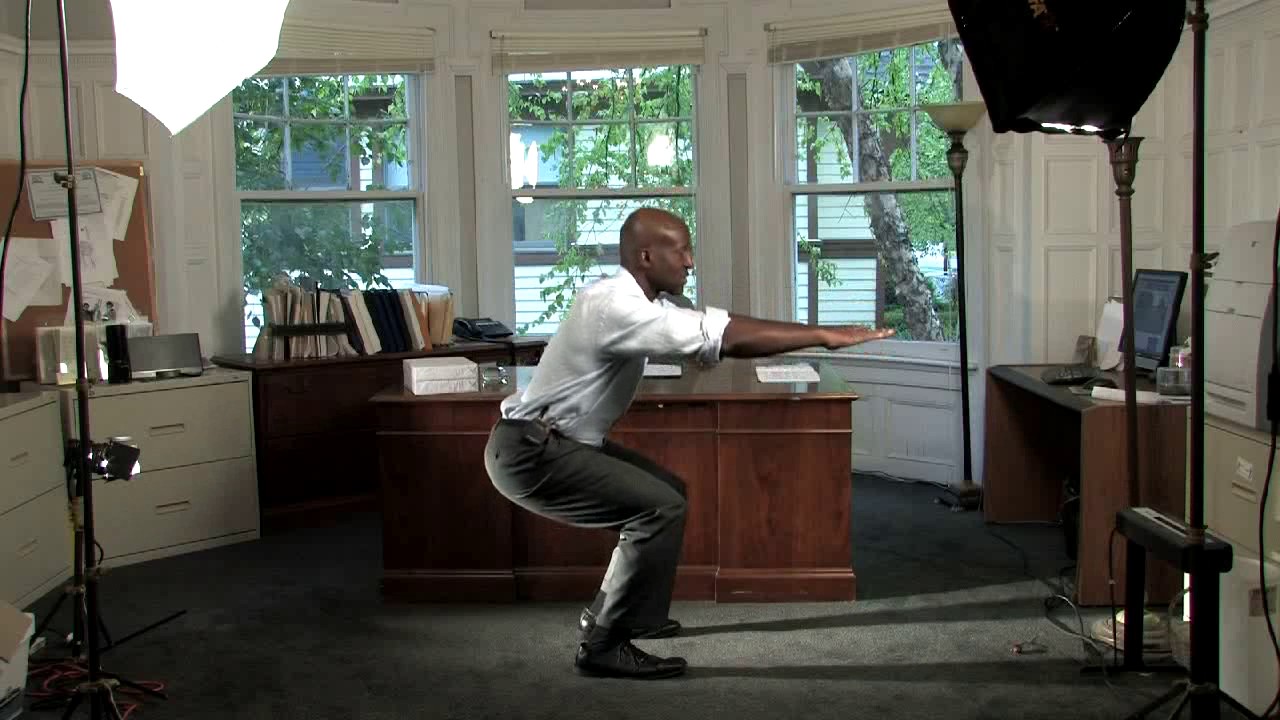 The Squat - 2-Minute Office Workout - YouTube