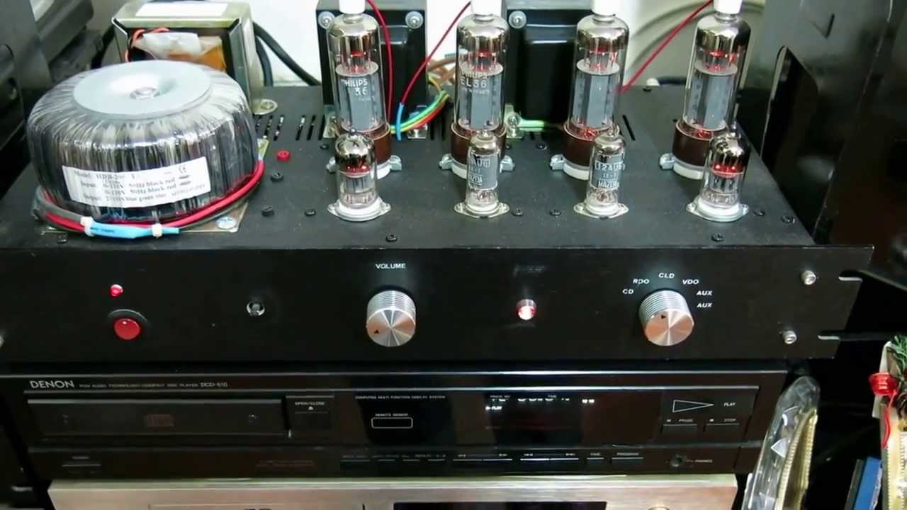 DIY自製12AU6+12AX7+EL36膽機Tube Amplifier - YouTube