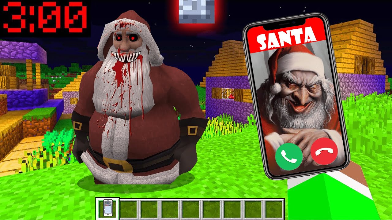 Minecraft PE : DO NOT CALL SANTA.EXE at 3:00AM - YouTube