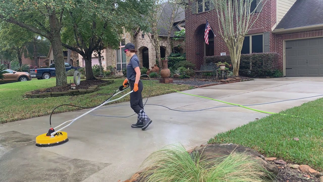 Surface Cleaning Time Lapse With Whisper Wash 19" Classic - YouTube