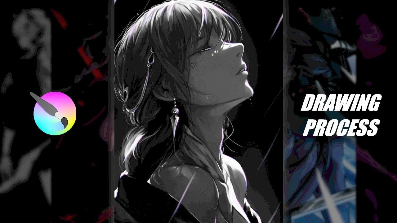 Glitching Rain 「Drawing Process」 - YouTube