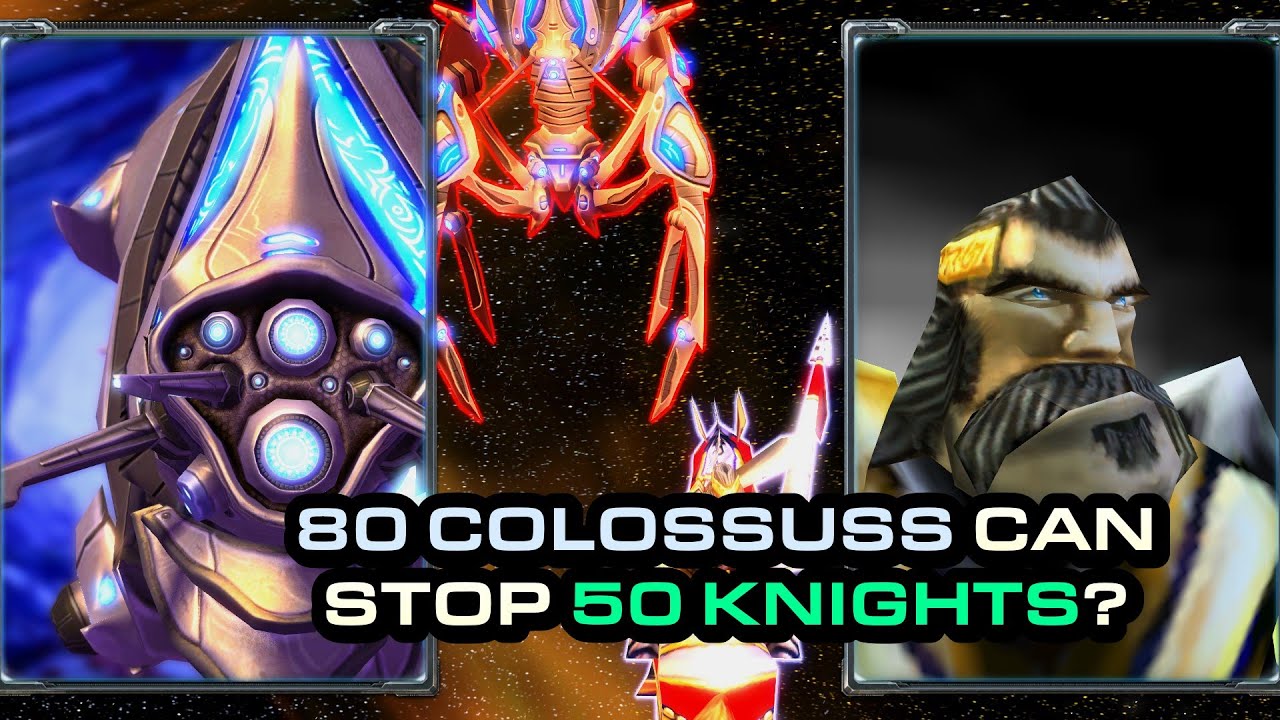 80 Colossus ⚔ 50 Knights ||| 300 Zealot ⚔ 50 Mortar Team - YouTube