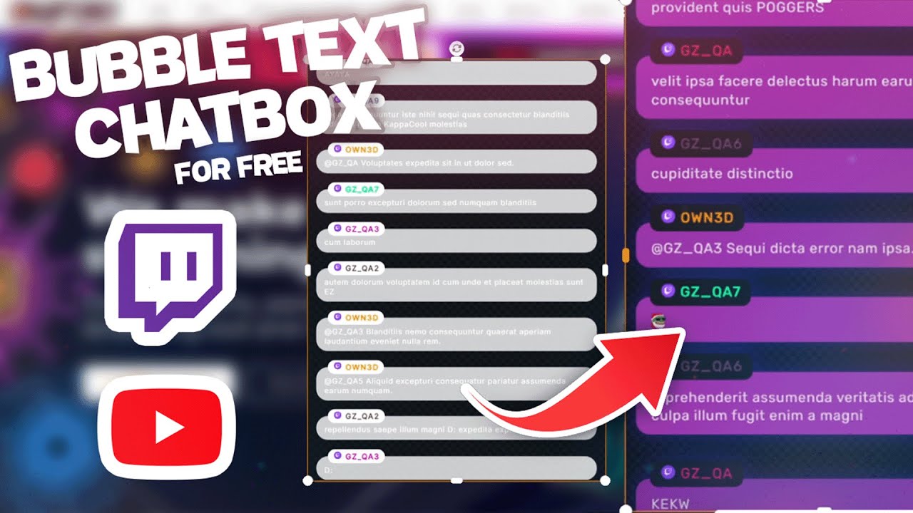 BEST Free Bubble Text ChatBox for Stream! (Free & Customizable) OWN3D ...