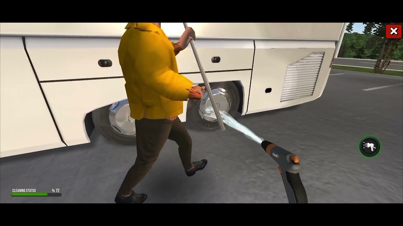 how to wash bus in bus simulator ultimate in first map - YouTube