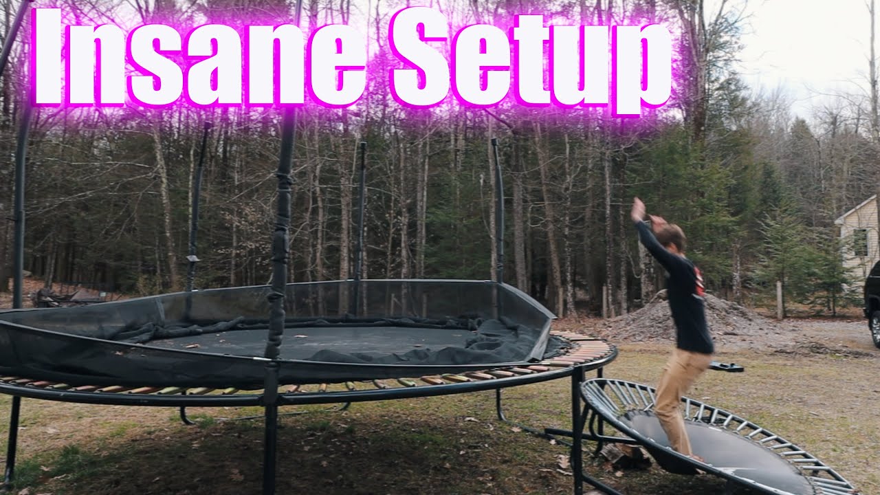 CREATING THE SICKEST BACKYARD MINI TRAMP SETUP - YouTube