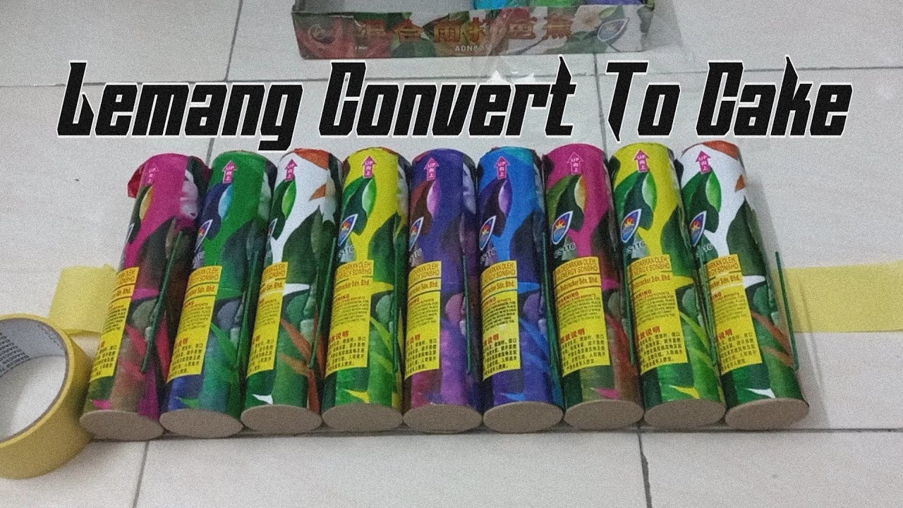 Mercun Lemang Convert to Cake | Banana Rain | Silver Rain | Single Shot ...