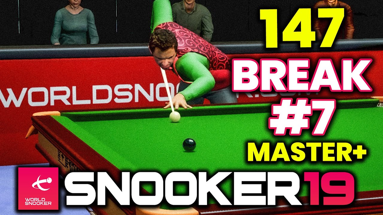 Snooker 19 147 Maximum Break #7 | Master+ Aiming Aid - YouTube