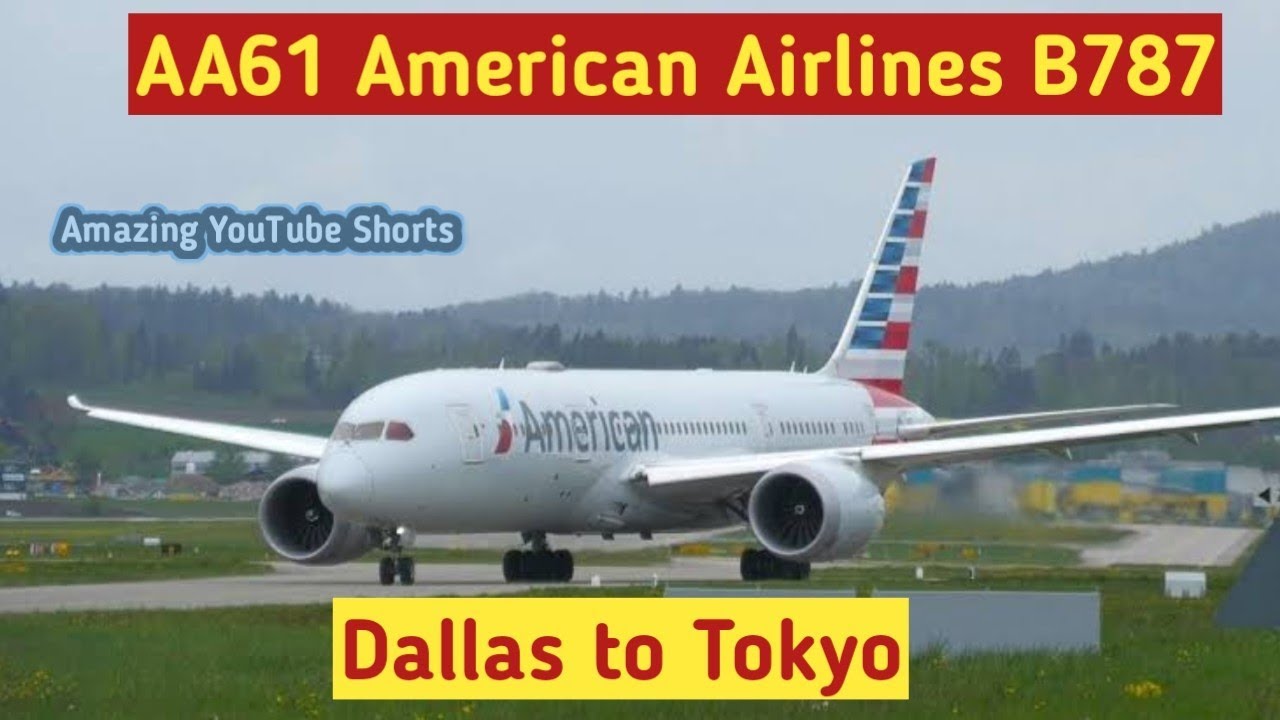 AA61 American Airlines B787 Dallas to Tokyo #americanairlines # ...