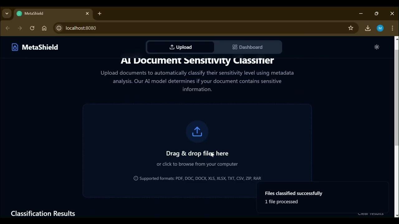 AI-Powered Sensitive Document Classifier Using Metadata | React + TensorFlow Project Demo - YouTube