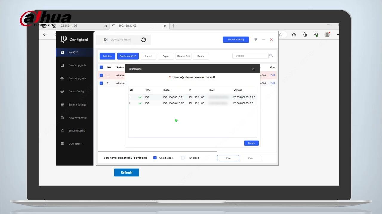 Batch Initialize and Change the Device IP with ConfigTool - YouTube