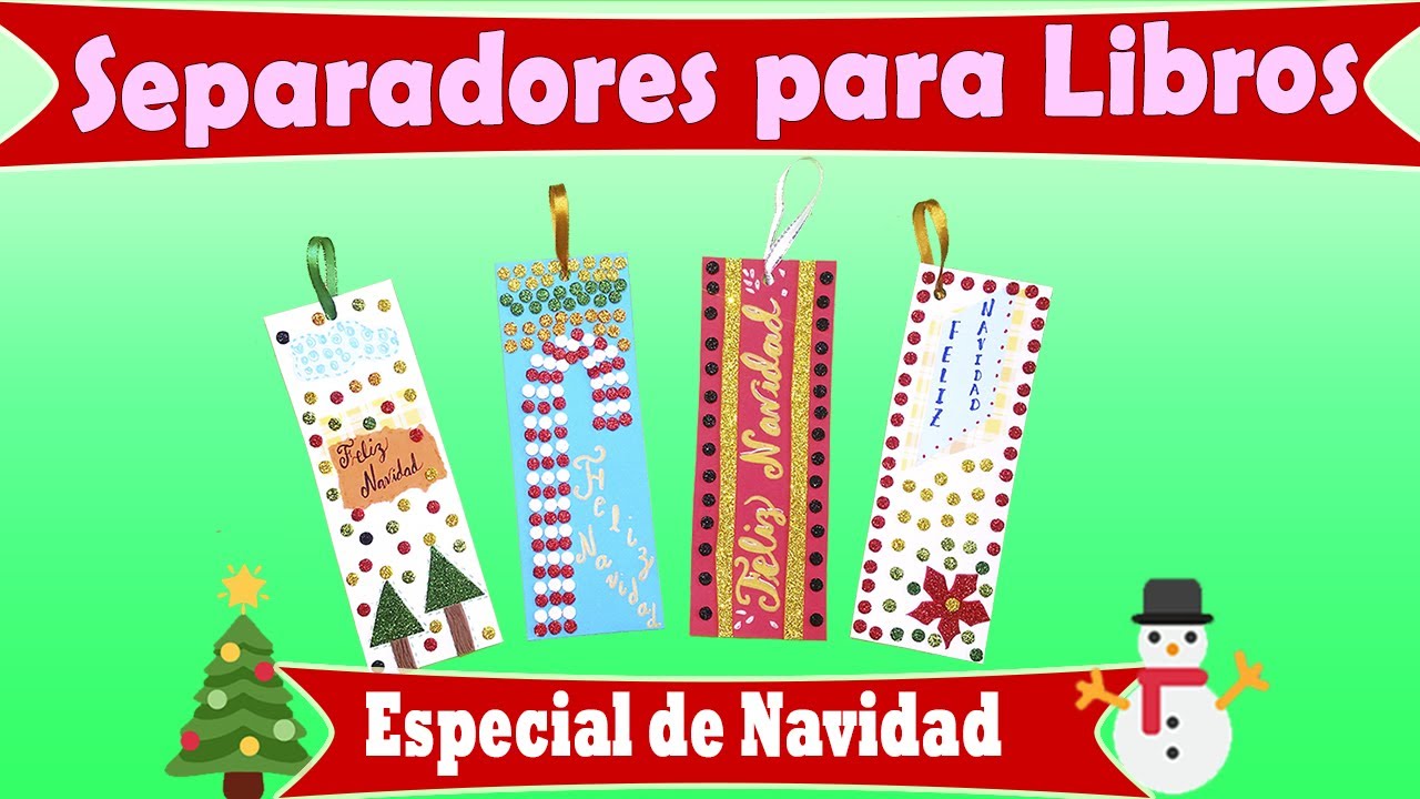 Haz estos SEPARADORES NAVIDEÑOS para libros 📖 - YouTube