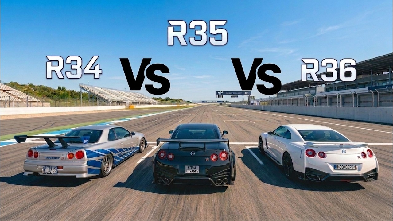 Gt R R34 Vs R35 Vs R36 😱 Ultimate Nissan Battle Youtube 1170