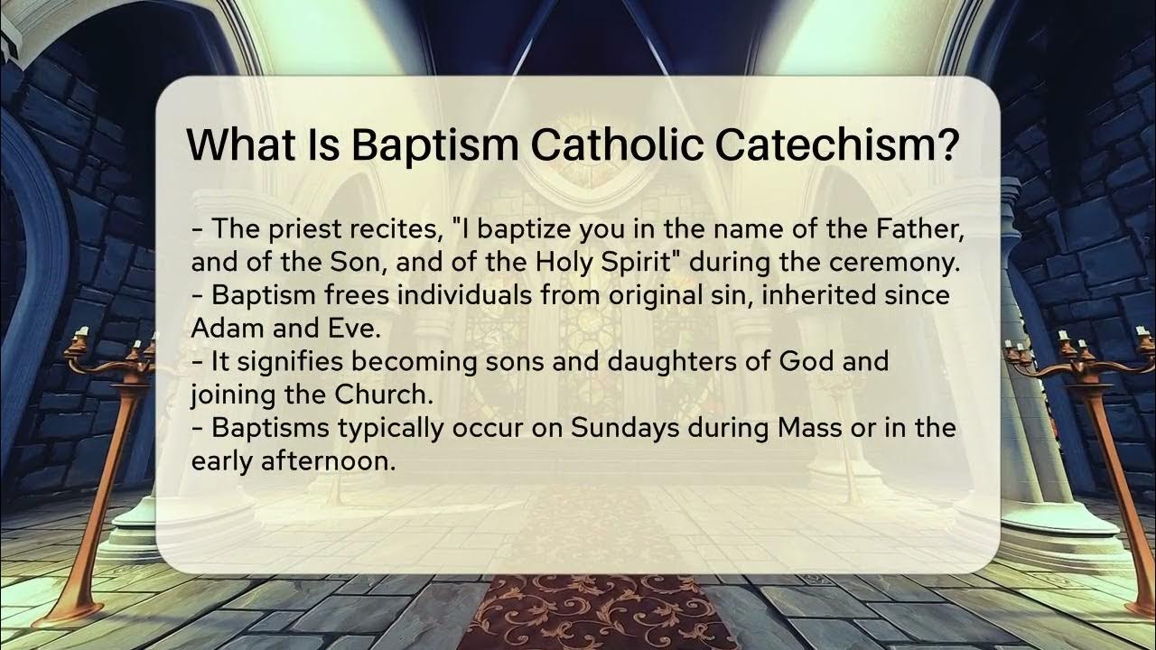 What Is Baptism Catholic Catechism? - Followers Of Christianity - YouTube