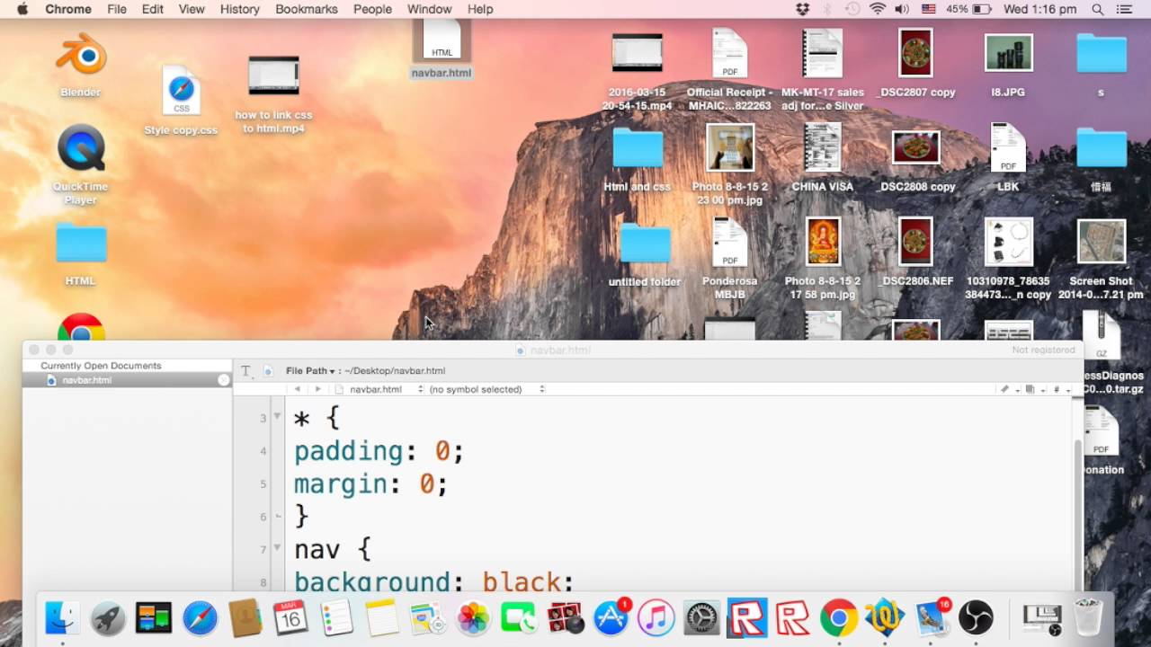 How To Create A Simple Navigation Bar In Html And Css Youtube 9856