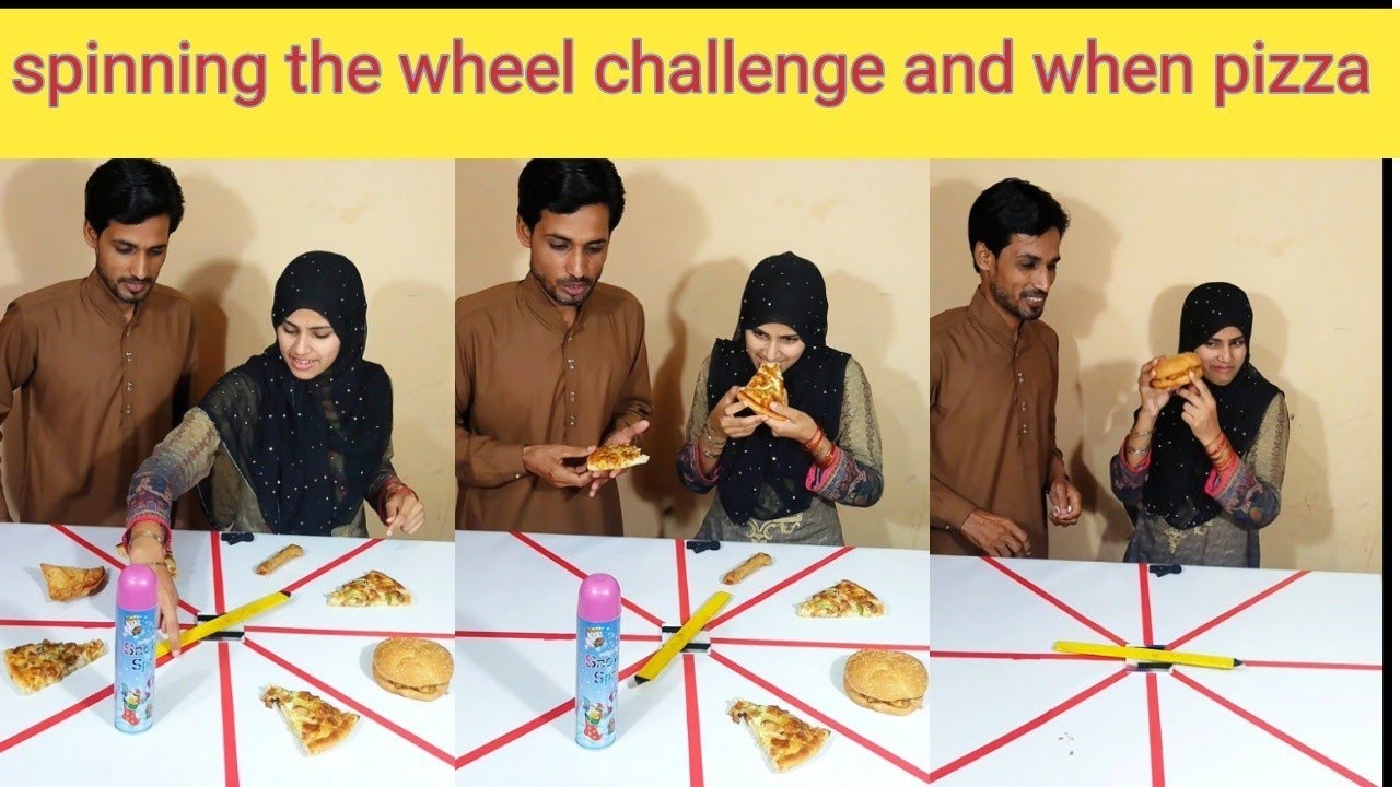 spinning the wheel challenge and win pizza #sjfuntime - YouTube