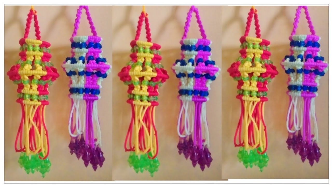 Macrame Diwali akash Kandil for home decoration - YouTube