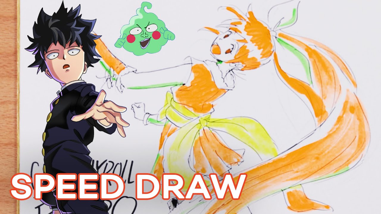 Yoshimichi Kameda Draws Hime in Mob Style | Speed Draw - YouTube