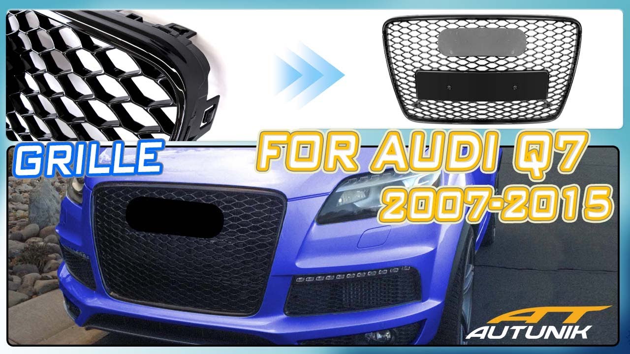 Autunik.com - 2007 2008 -2015 Audi Q7 Black Front Grill Replacement ...
