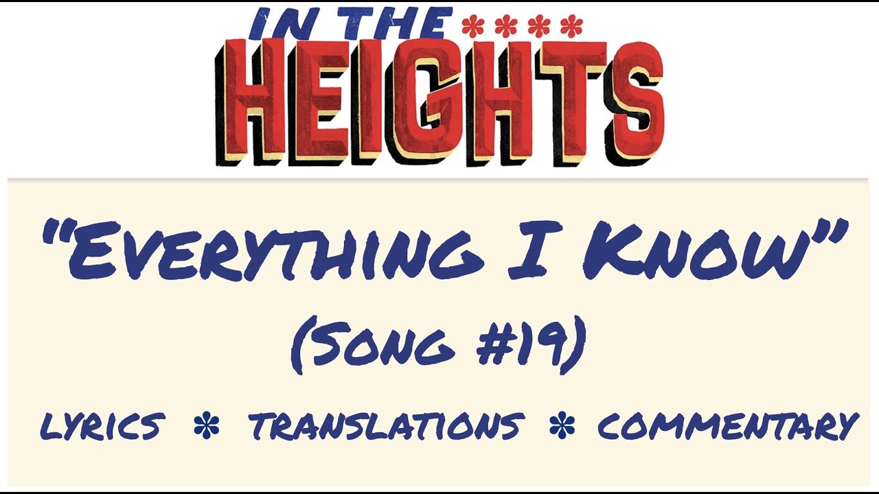"Everything I Know" - Lyrics, Translations, & Dumb Commentary - YouTube