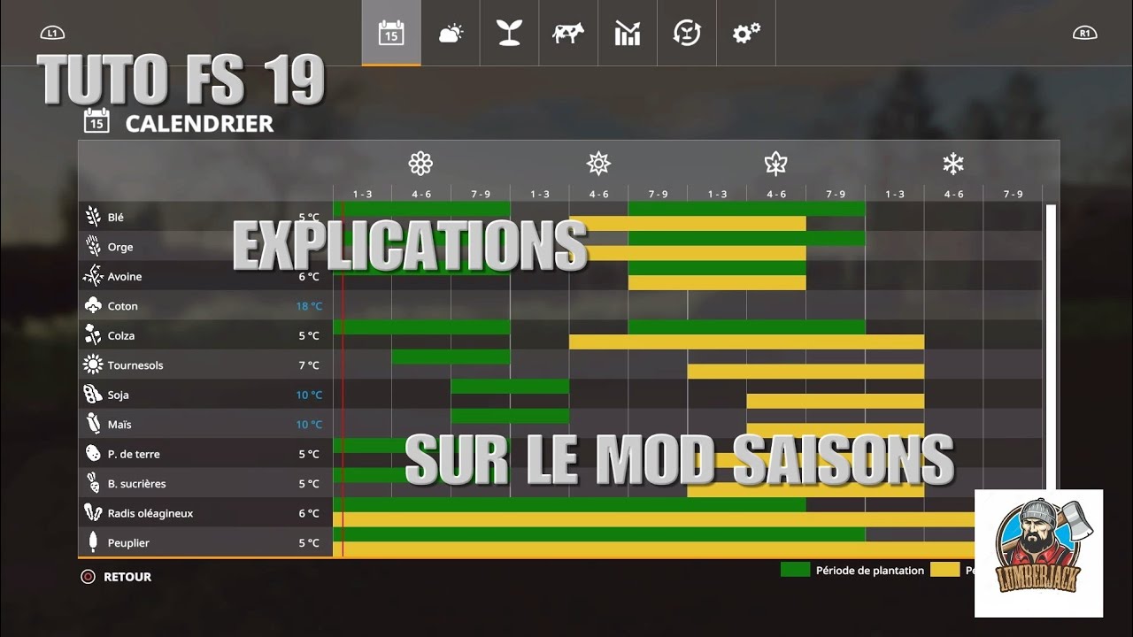 TUTO FS 19 : EXPLICATIONS SUR LE MOD SAISONS - YouTube