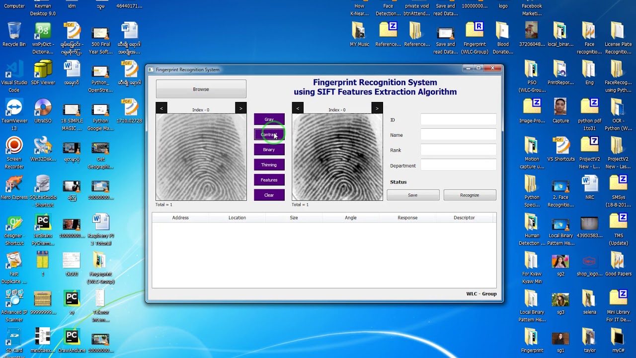 Fingerprint Recognition System Using Sift Features Extraction Algorithm 5229