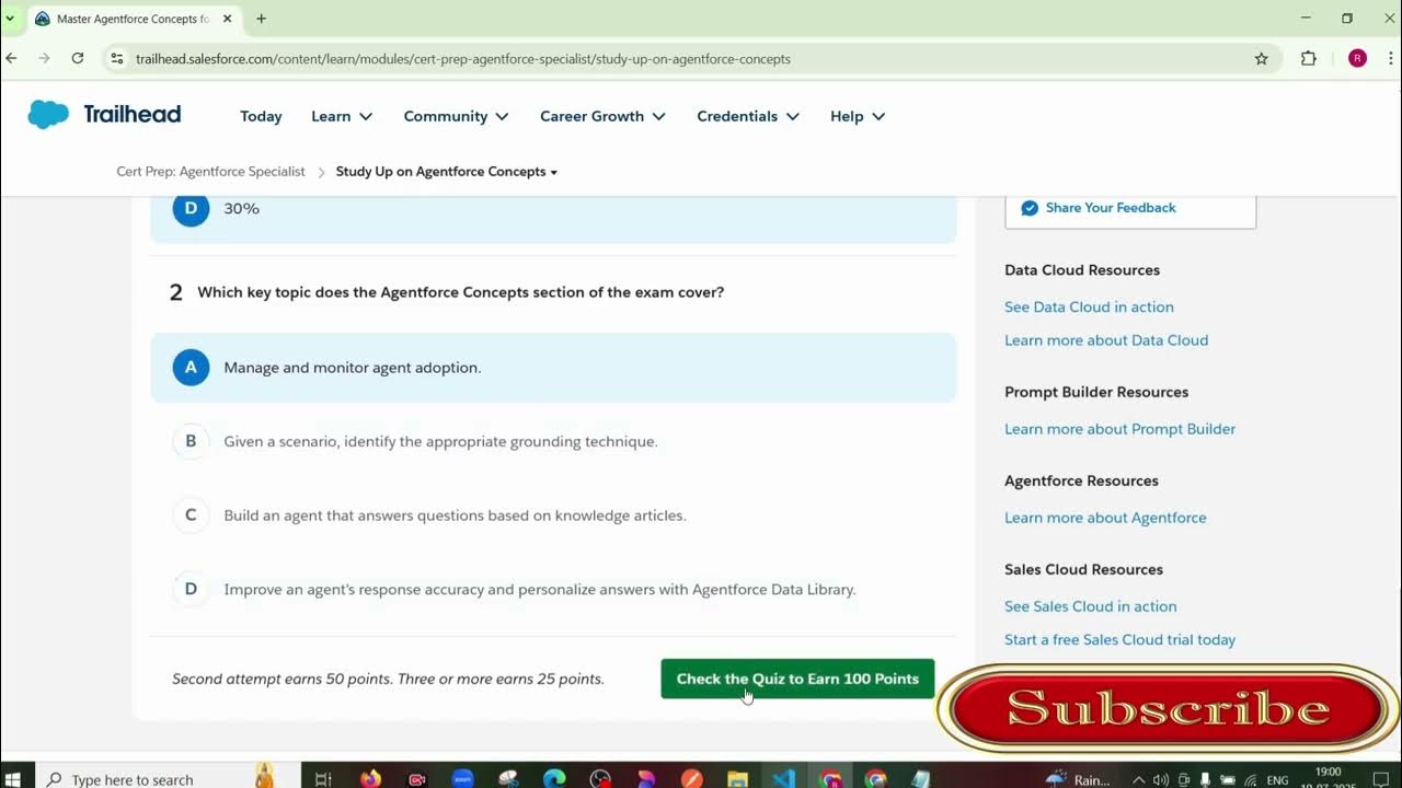 Study Up on Agentforce Concepts | salesforce trailhead - YouTube