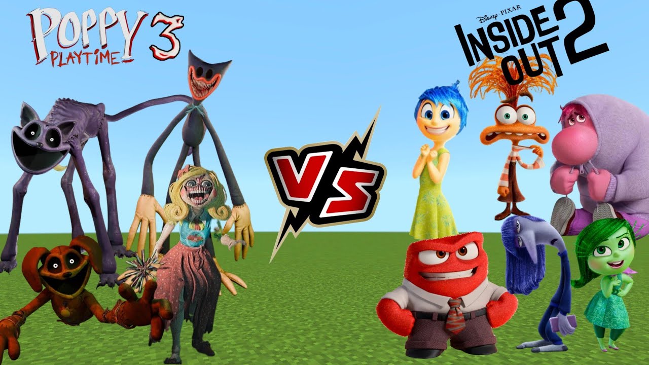 Poppy Playtime Chapter 3 vs Inside Out 2 in MINECRAFT - YouTube