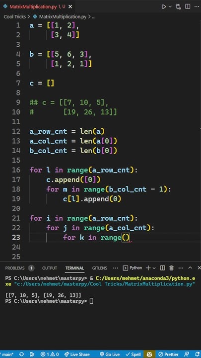 Learn Matrix Multiplication in Python! #shorts #coding #ai #python # ...
