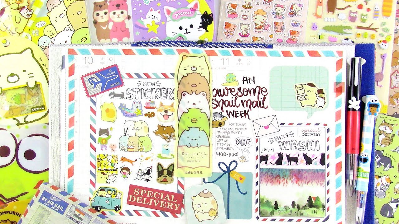 📮😽 Hobonichi A5 • Decorate With Me: Etsy Haul 😽📮 - YouTube