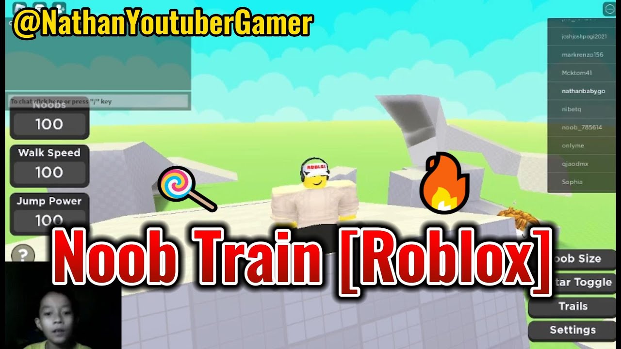 Noob Train Roblox Nathan Youtuber Gamer - YouTube