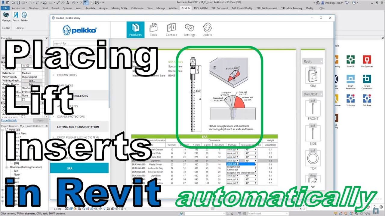 Place 64 Peikko lifting inserts with 1 click - YouTube