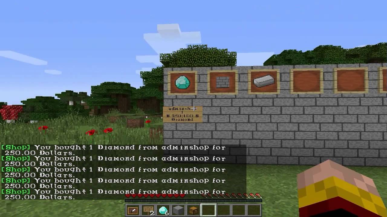 TuTo Plugins ChestShop Minecraft 1.7.2/1.7.4 - YouTube