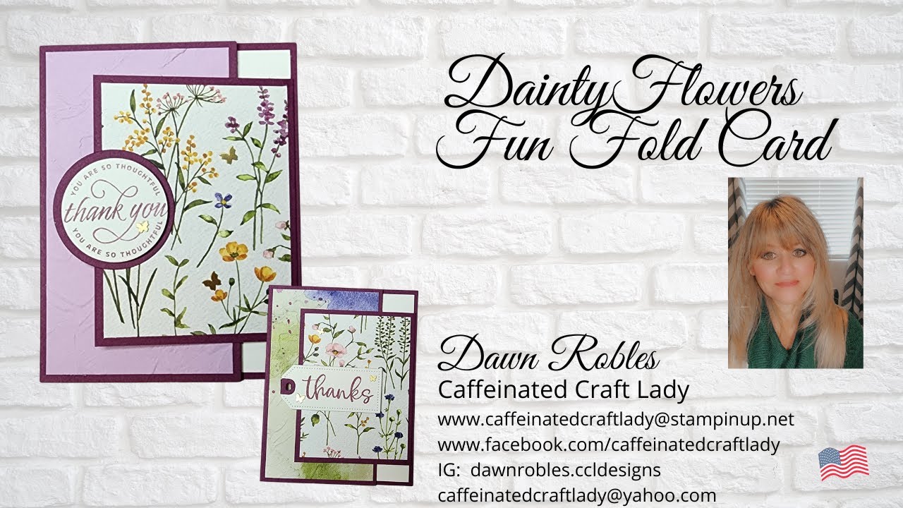 Dainty Flowers Fun Fold Card - YouTube
