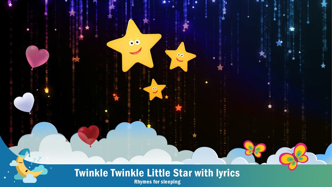 Twinkle Twinkle Little Star with lyrics, Rhymes for sleeping - YouTube