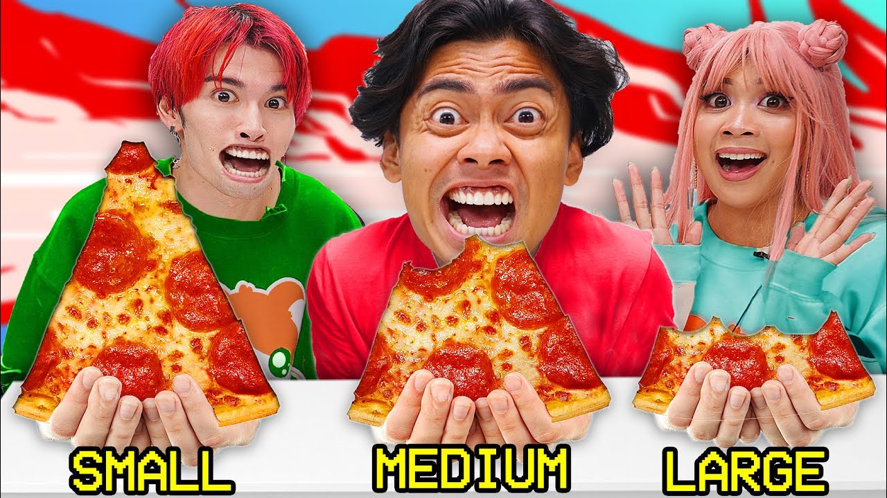 BIG, MEDIUM, SMALL BITE CHALLENGE! - YouTube