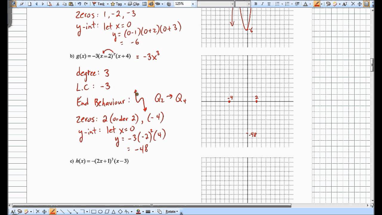 Lesson 3.3 b - Polynomial Functions in Factored Form - YouTube