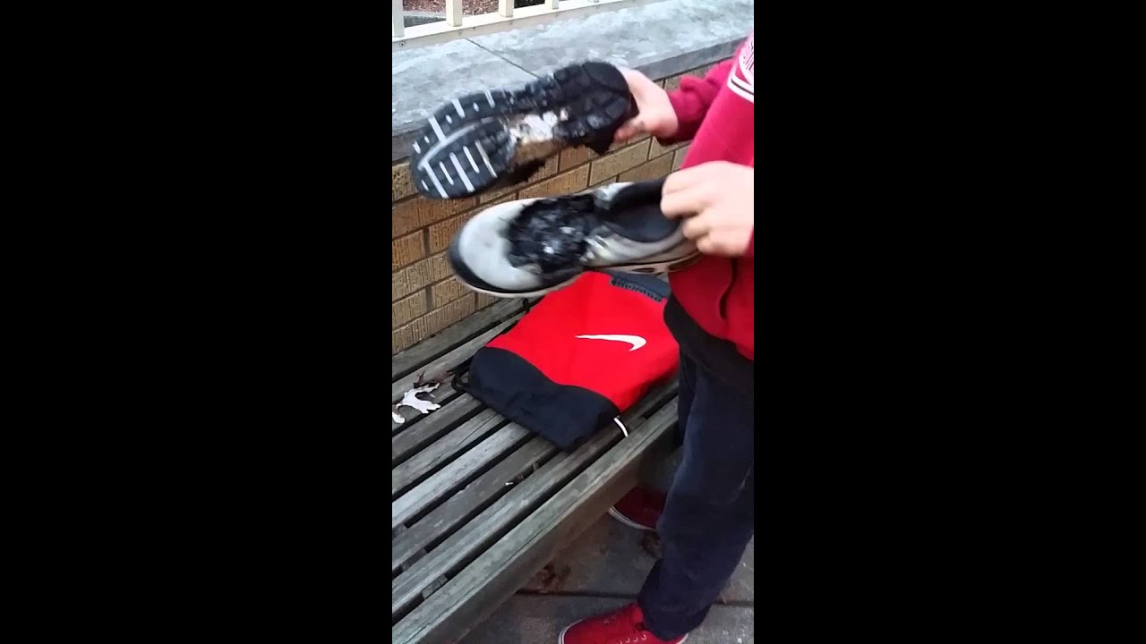 Final results of the destroyed/burnt Nike shoes! - YouTube