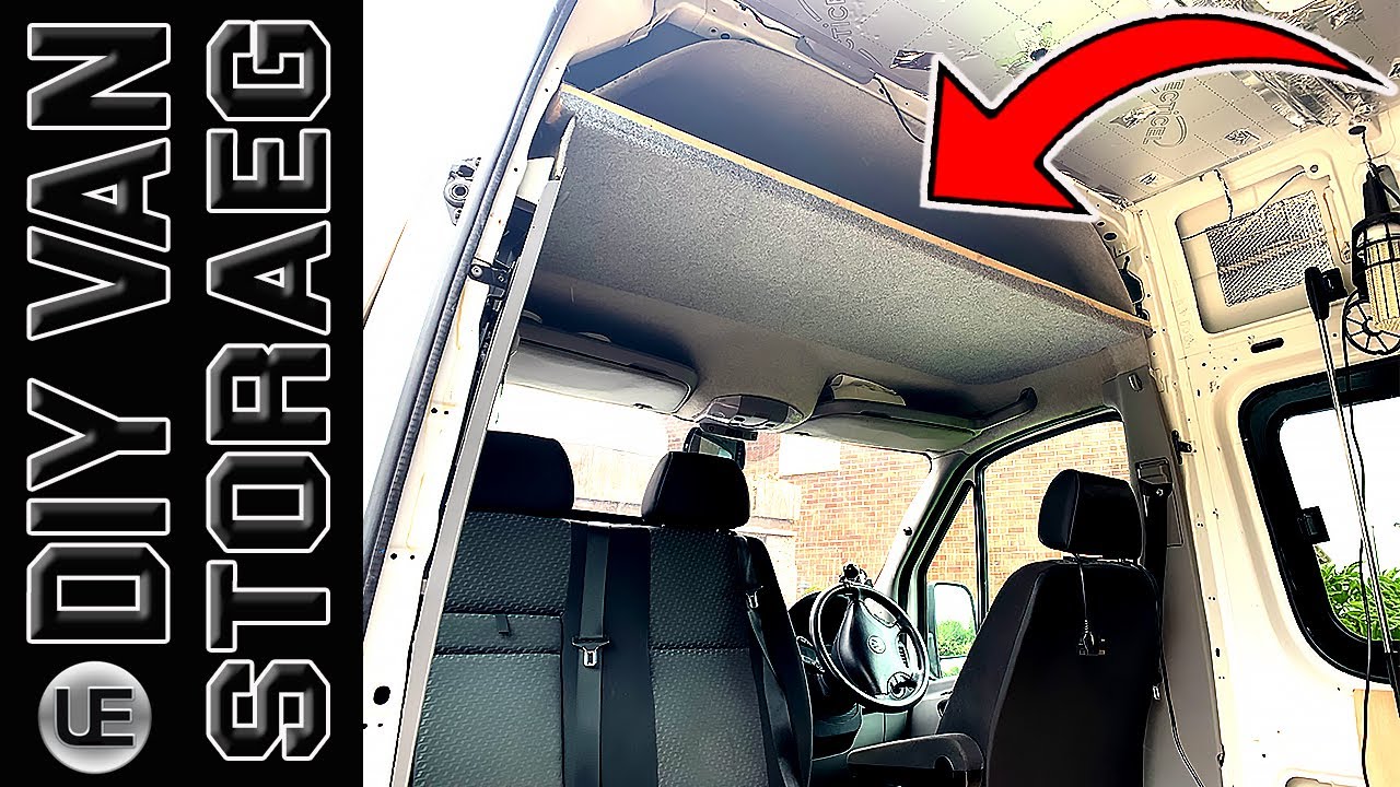 Van Build DIY VW Crafter Van OVERHEAD Storage - YouTube