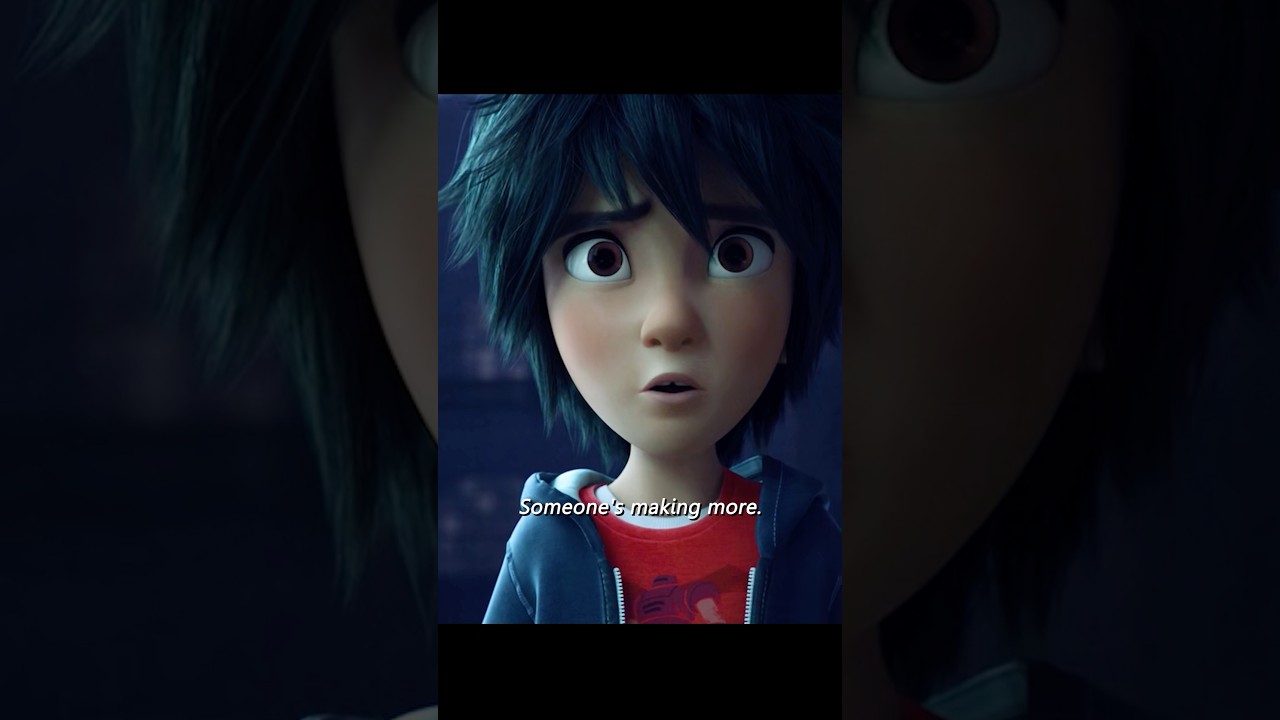 Baymax takes Hiro on a quest to find his disappearing microbors #foryou#cartoon#shorts#moviee # ...