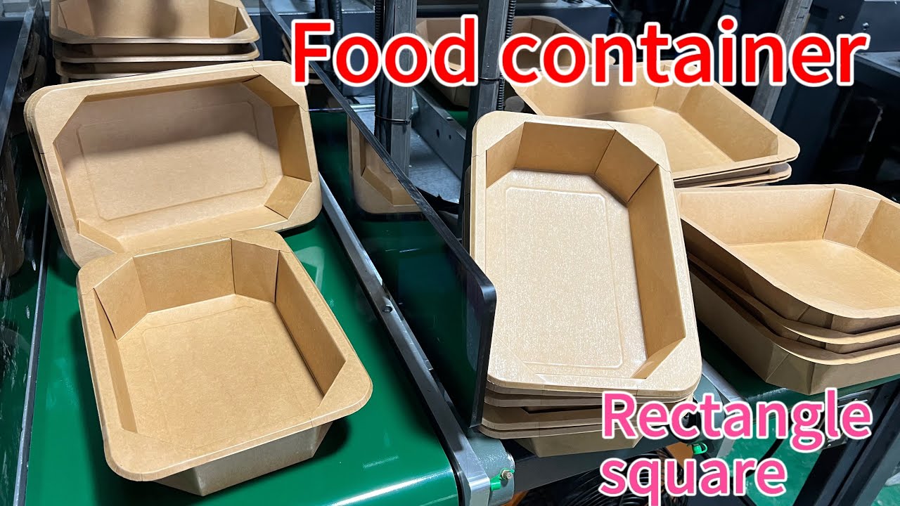 Disposable Cardboard Paper Lunch Box Making Machine Paper Food Tray ...
