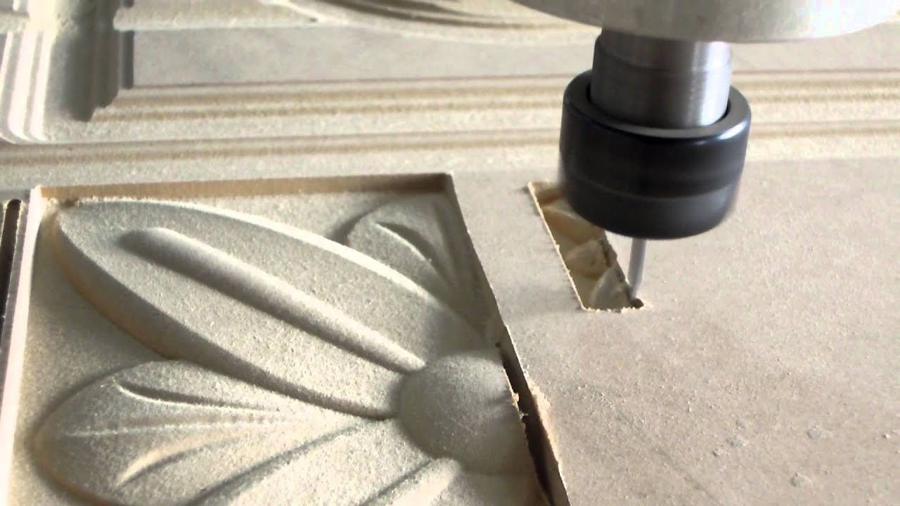 cnc router engraving on MDF - YouTube