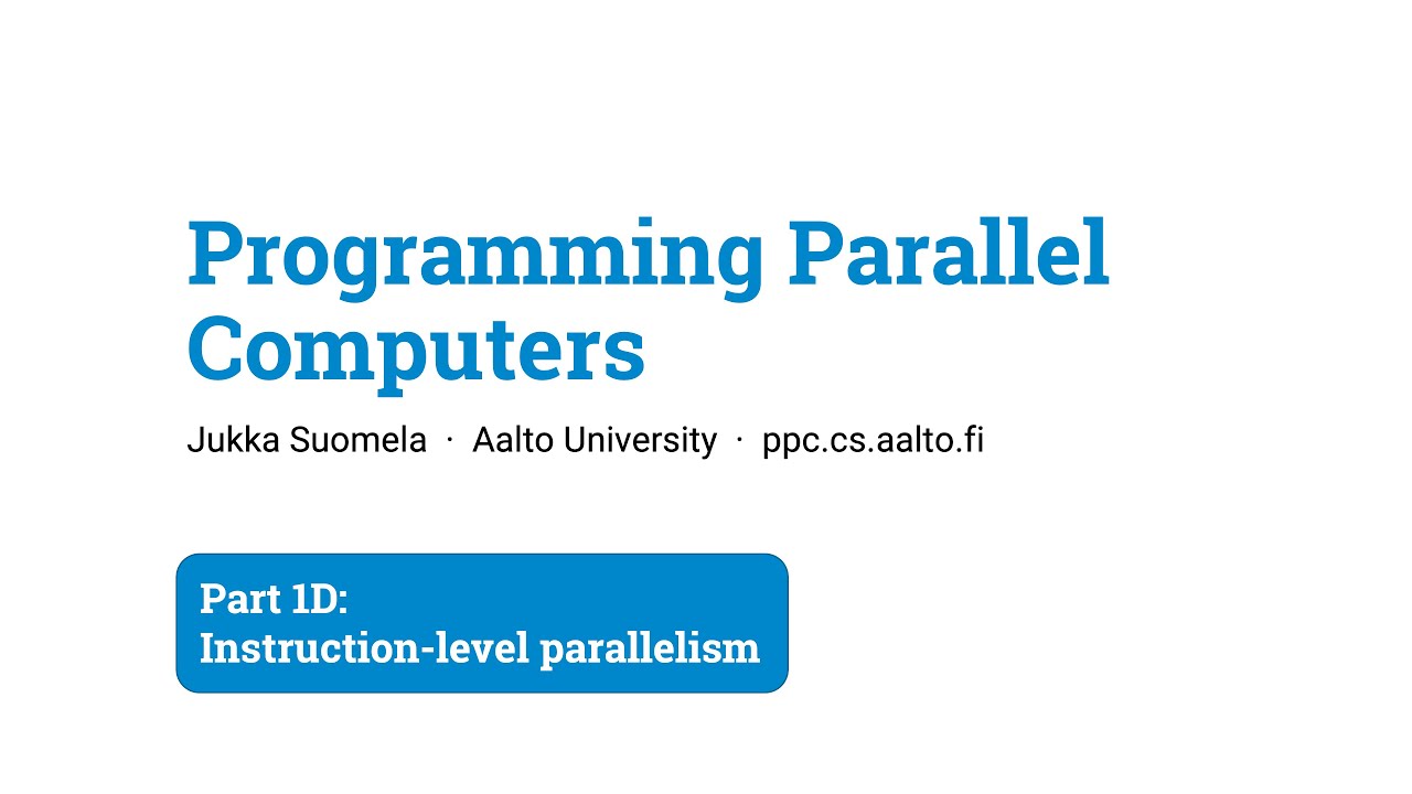Programming Parallel Computers: Part 1D - YouTube