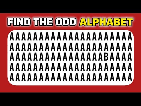 Find the odd alphabet in 5 seconds | Pick odd one out | Quiz time - YouTube