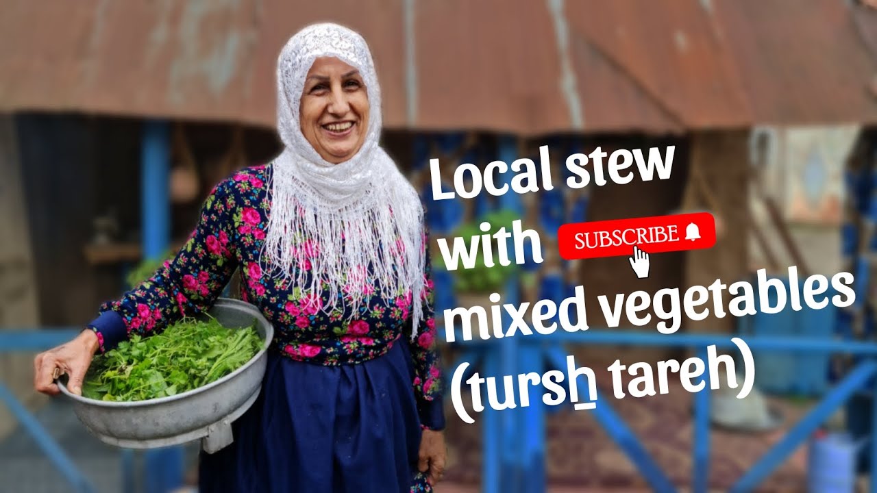 Local stew with mixed vegetables (tursẖe tareh)☘️🌱🍀🌿@Cooking_rural # ...