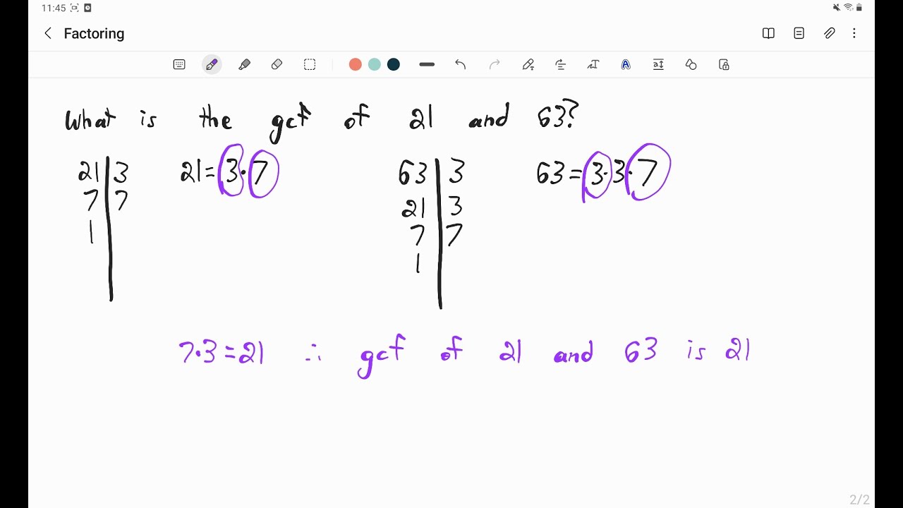 Finding the GCF using prime factorization - YouTube