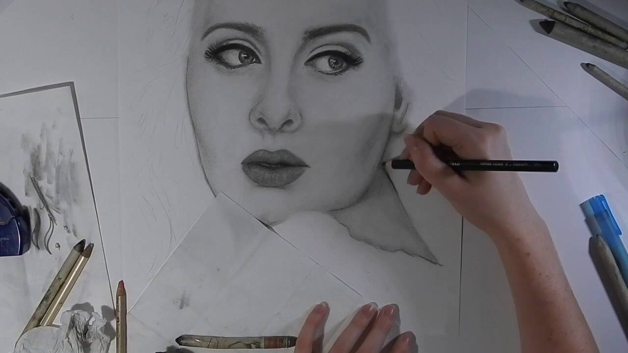 Adele - Speed Drawing - YouTube